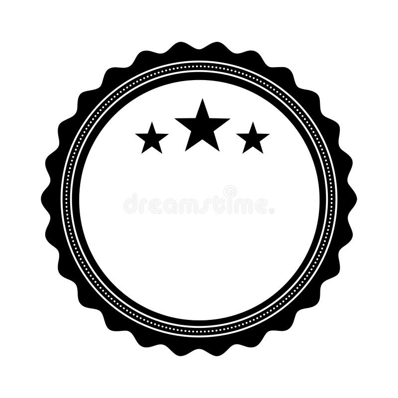 Circle Seal Stamp with Stars Stock Vector - Illustration of aged ...