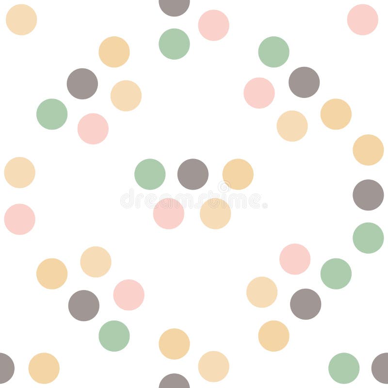 Colorful Cartoon Geometric Seamless Pattern with Dots, Circles. Geo ...
