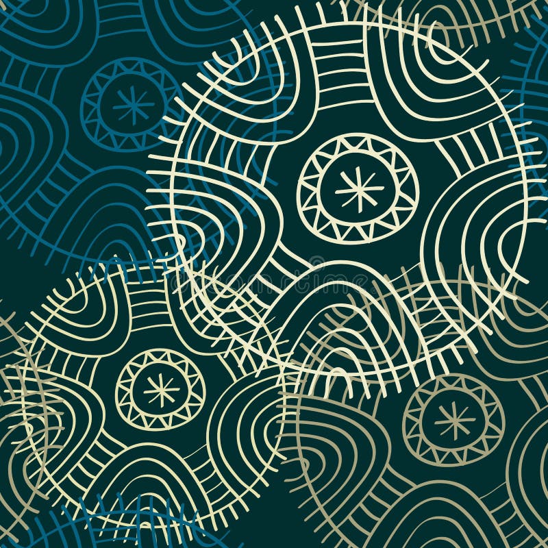 Circle Seamless Pattern Endless Vector Textile Stock Vector ...