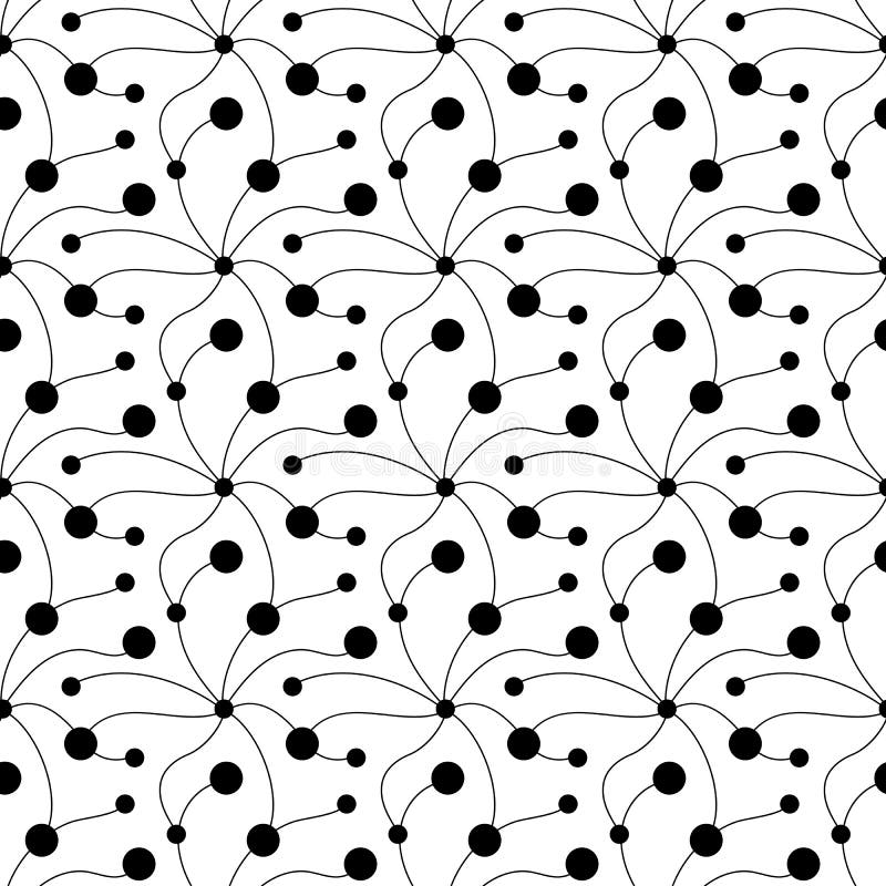 Circle Seamless Pattern. Geometric Abstract Background. Vector ...