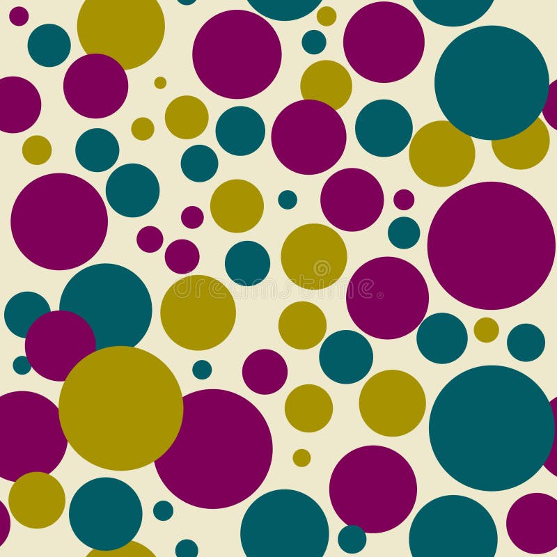 Circle Seamless Pattern with Multicolored Circles of Different Sizes ...
