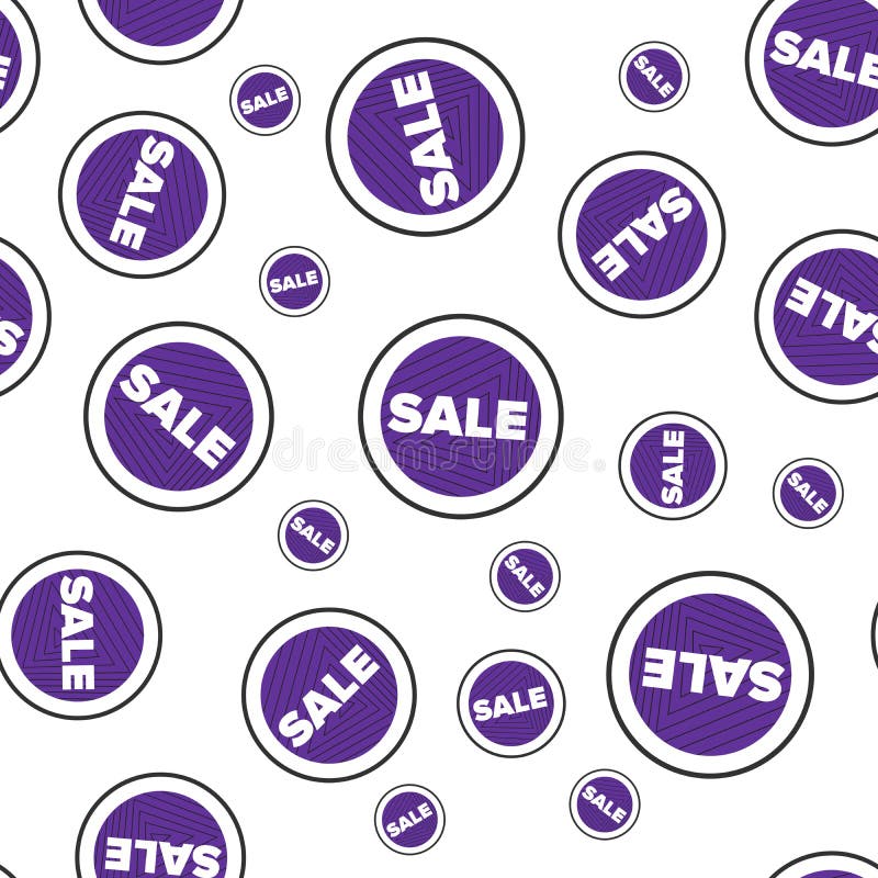 Circle Seamless Sale Banners Texture on White Stock Vector ...