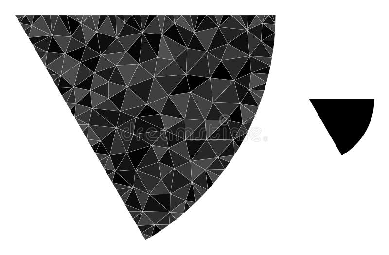 Circle Sector Triangle Lowpoly Flat Icon Stock Vector - Illustration of ...