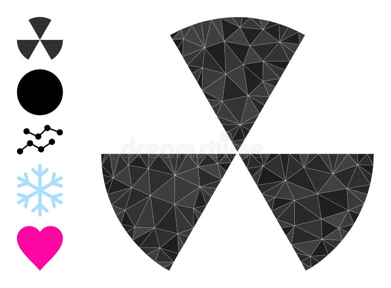 Circle Sectors Polygonal Icon and Other Icons Stock Vector ...