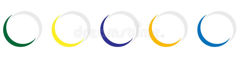 Circle, Semicircle Icon, Symbol. Circular Frame, Border Stock Vector ...
