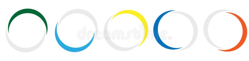 Circle, Semicircle Icon, Symbol. Circular Frame, Border Stock Vector ...