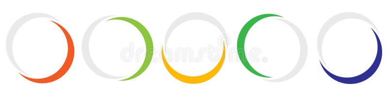 Circle, Semicircle Icon, Symbol. Circular Frame, Border Stock Vector ...