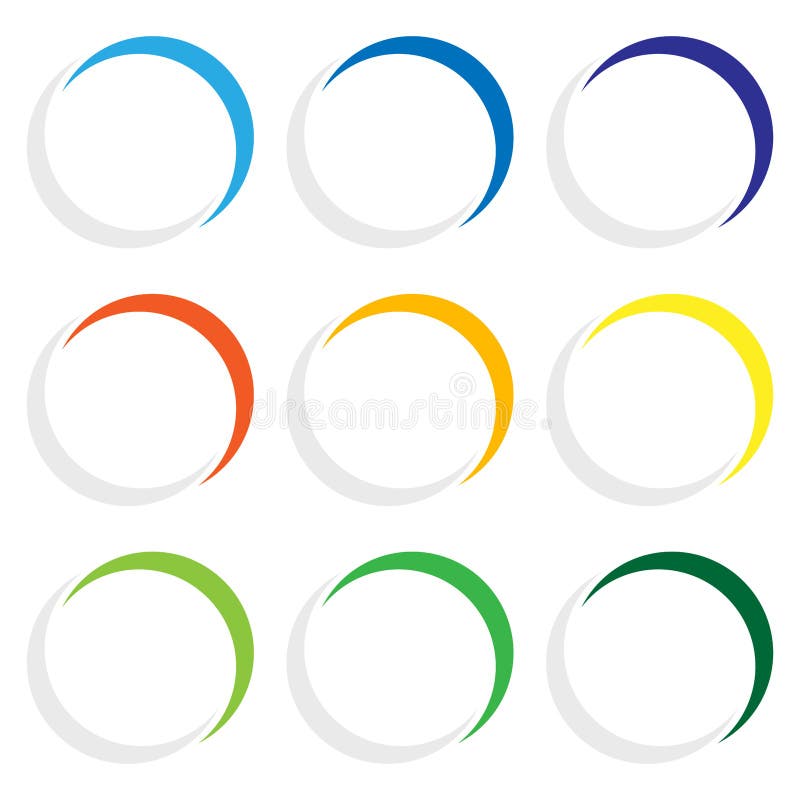 Circle, Semicircle Icon, Symbol. Circular Frame, Border Stock Vector ...