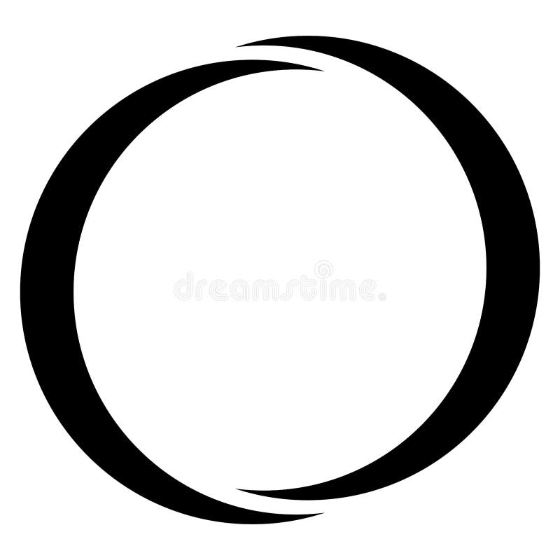 Circle, Semicircle Icon, Symbol. Circular Frame, Border Stock Vector ...