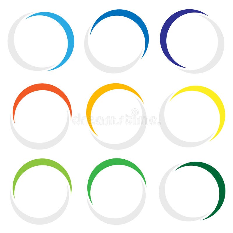 Circle, Semicircle Icon, Symbol. Circular Frame, Border Stock Vector ...