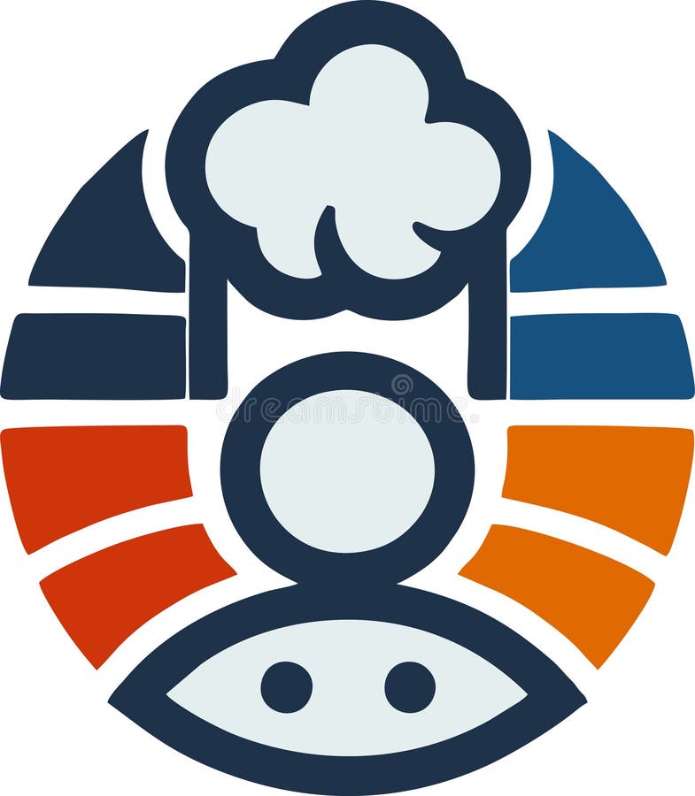 Circle Shape Chef Logo Simple Vector Stock Vector - Illustration of ...