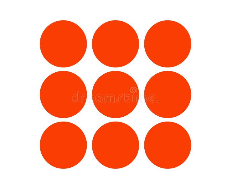 Circle Shape Collection Orange Element Symbol Vector Stock Vector ...