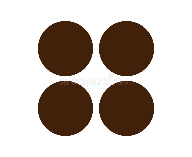 Circle Shape Collection Symbol Brown Element Vector Stock Vector ...