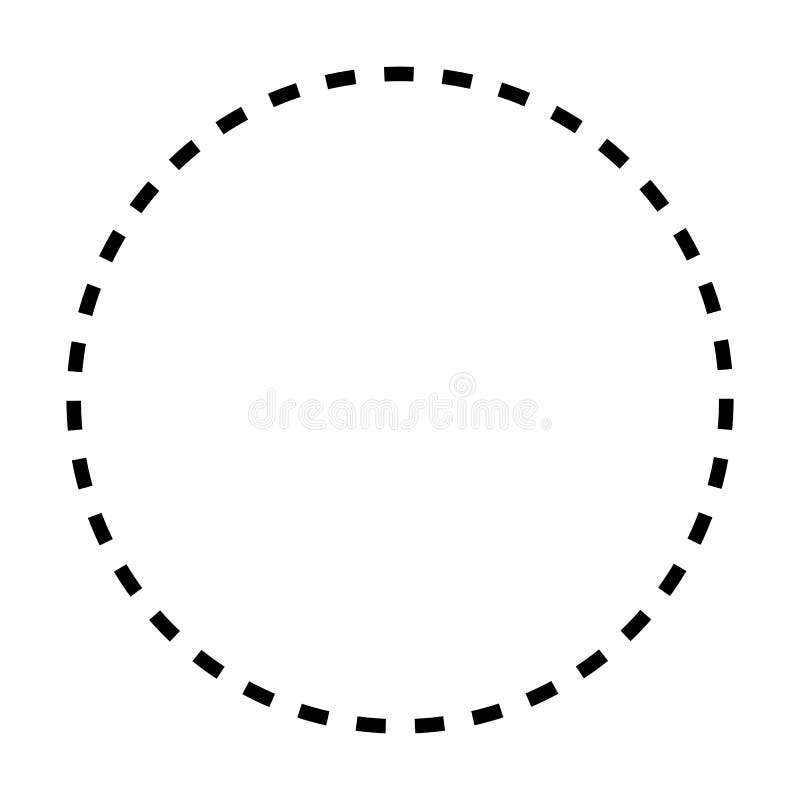 Circle Shape Dashed Icon Vector Geometry Symbol for Creative Graphic ...