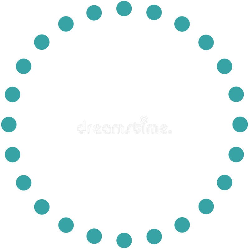 Circle Shape with Dots, Dashed Line Circle Form in Prism Study Stock ...