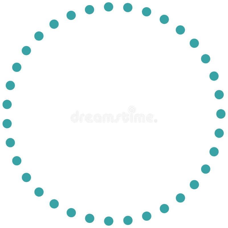 Circle Shape with Dots, Dashed Line Circle Form in Prism Study Stock ...