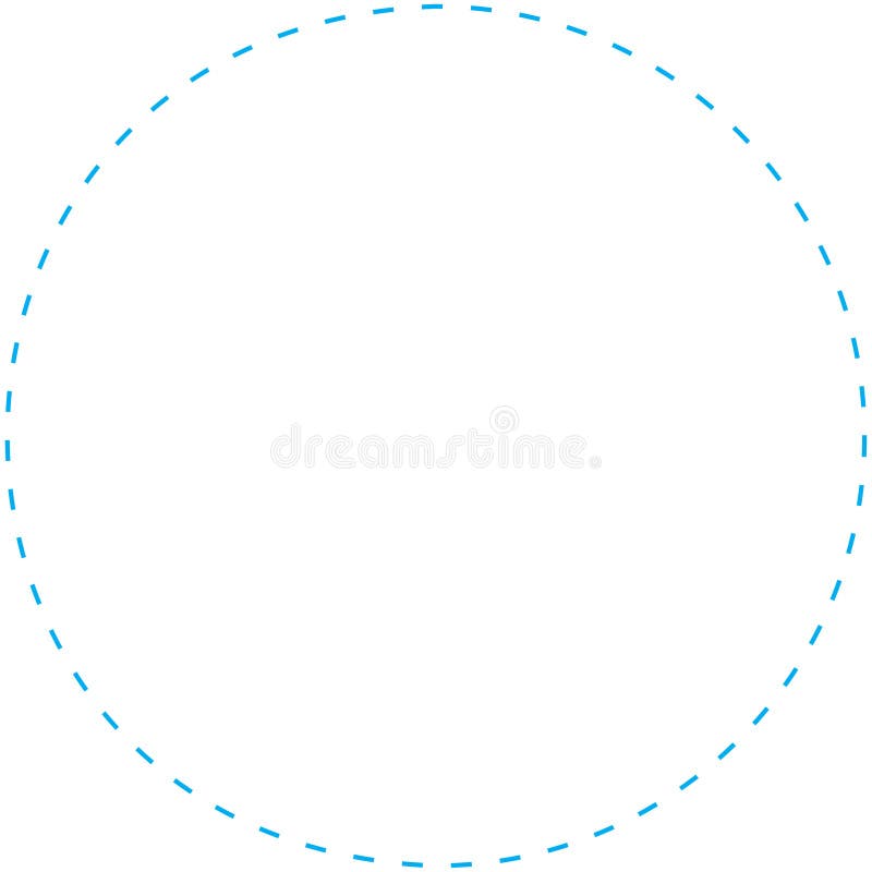 Circle Shape with Dots, Dashed Line Circle Form in Prism Study Stock ...