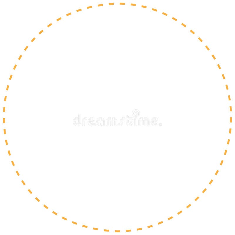 Circle Shape with Dots, Dashed Line Circle Form in Prism Study Stock ...