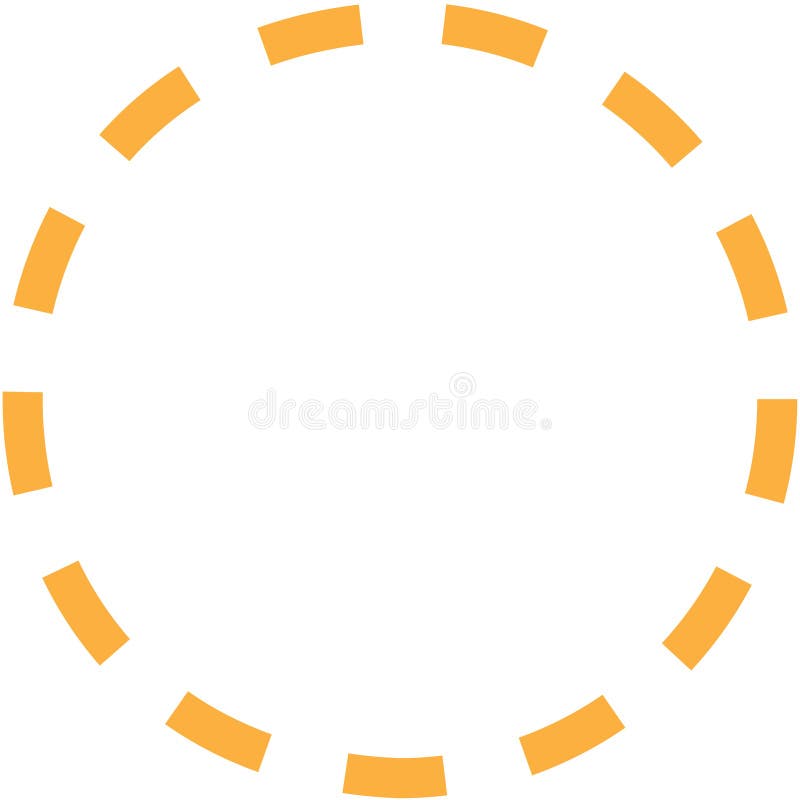 Circle Shape with Dots, Dashed Line Circle Form in Prism Study Stock ...