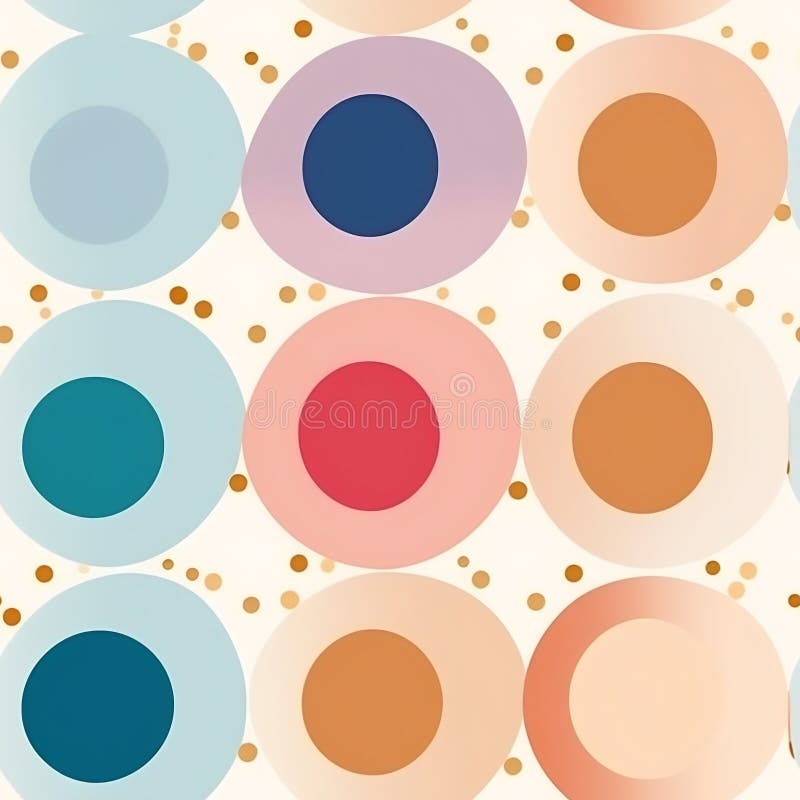 Circle Shape and Form. Overlap Circle Pattern. Polka Dots Pattern in ...