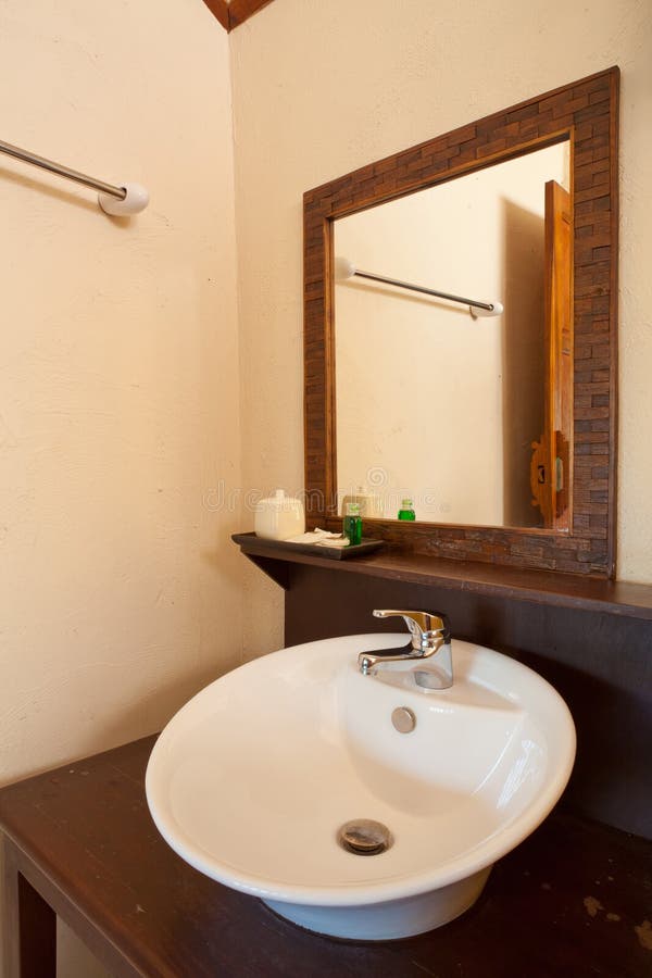 Circle Shape Hand Wash Basin Stock Photo - Image of restroom, clean ...