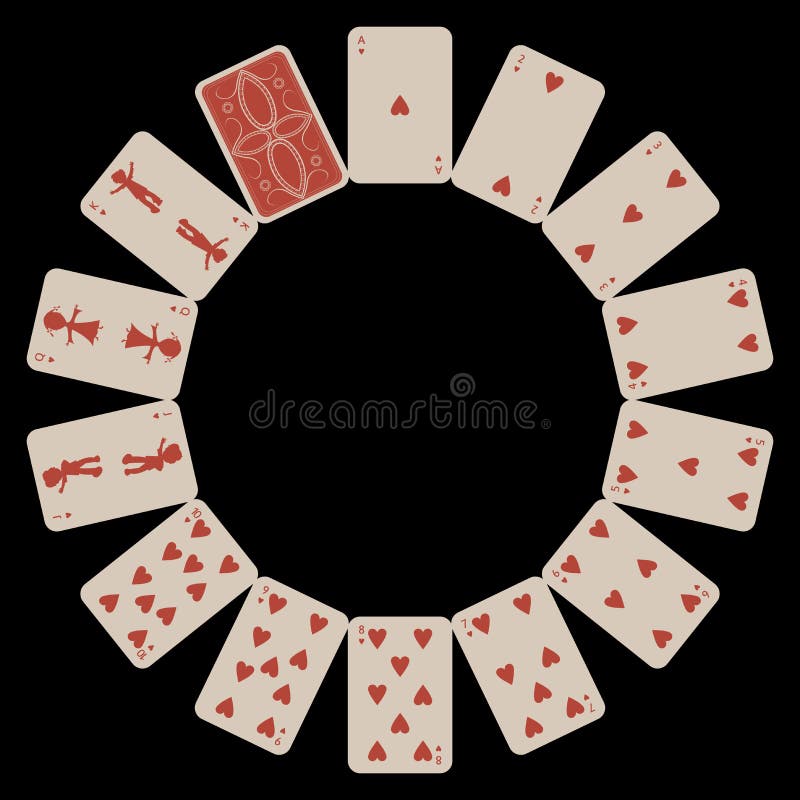 Playing Cards Border Poker Suits Stock Illustration - Illustration of ...
