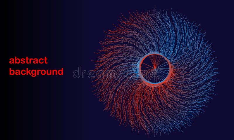 Circle Shape with Lines. Abstract Background with Copy Space Stock ...