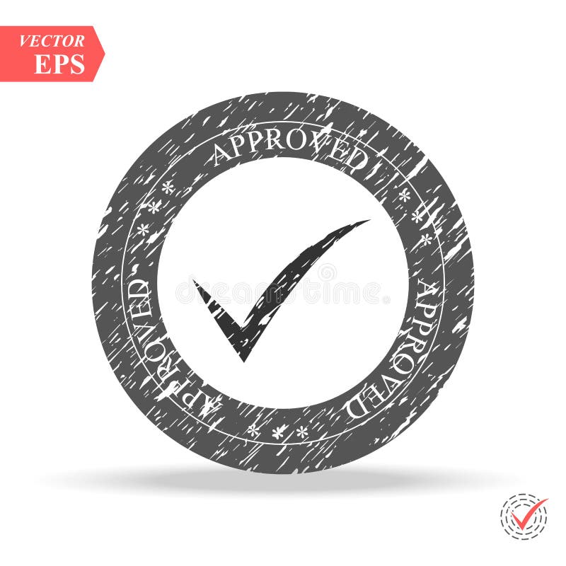 Check approved stamp stock vector. Illustration of approved - 20741834