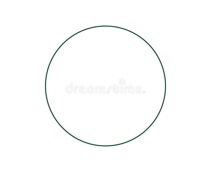 Circle Shape Outline Stroke Green Symbol Vector Stock Vector ...