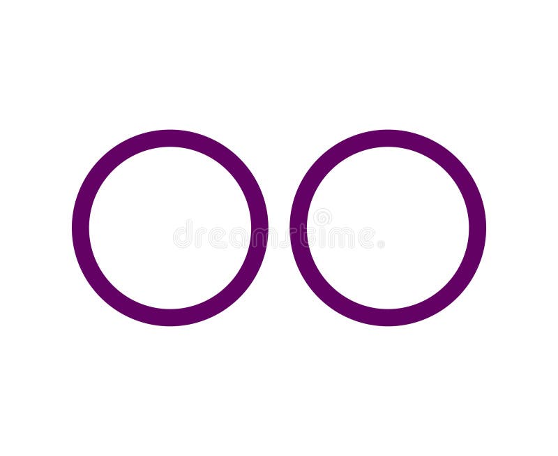 Circle Shape Outline Stroke Purple Symbol Element Vector Graphic Design ...