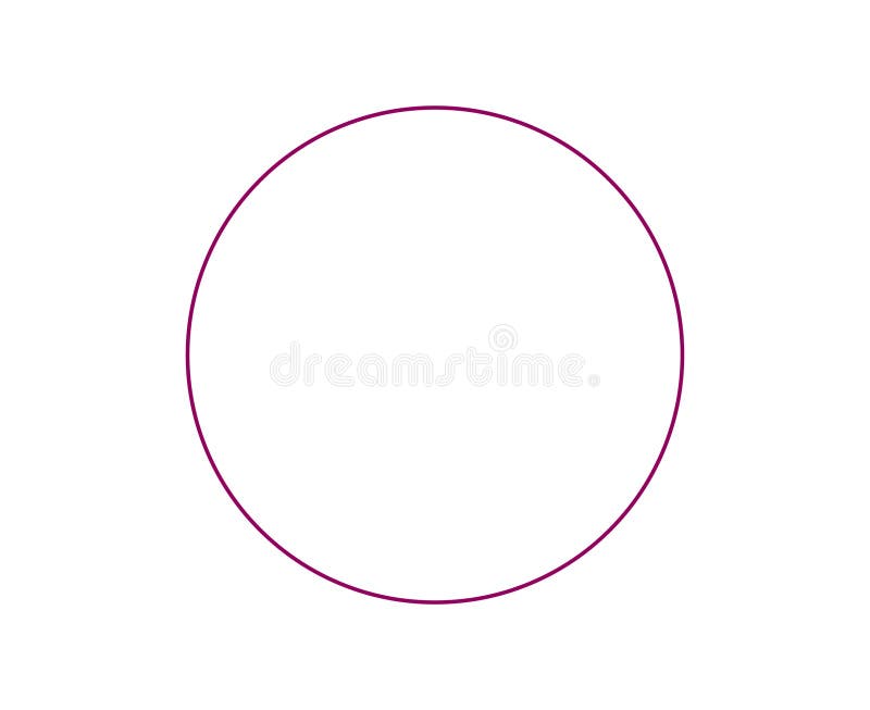 Circle Shape Outline Stroke Purple Symbol Vector Stock Vector ...
