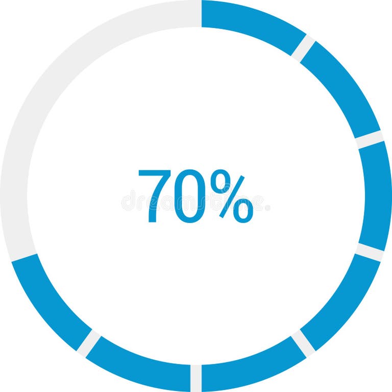 Circle Shape Progress Indicator Icons Set with 10 Steps. Collection of ...