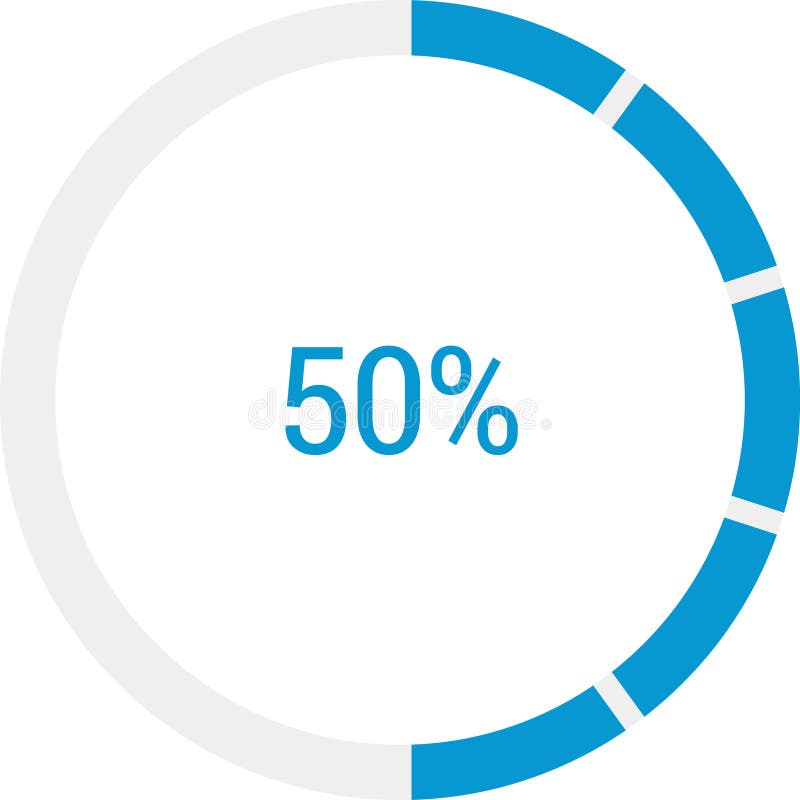 Circle Shape Progress Indicator Icons Set with 10 Steps. Collection of ...