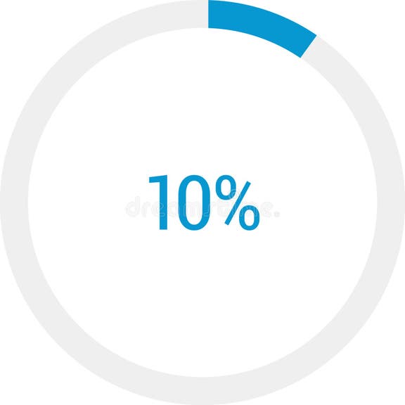 Circle Shape Progress Indicator Icons Set with 10 Steps. Collection of ...