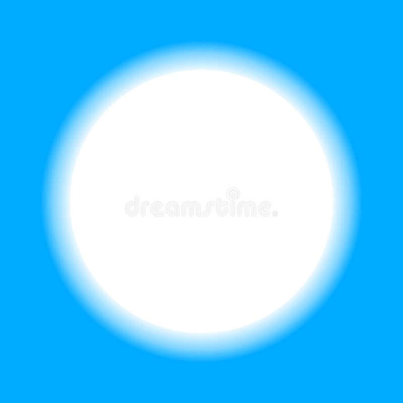 Circle Shape Simple Edges Blur for Banner Blue Background, Round Frame ...