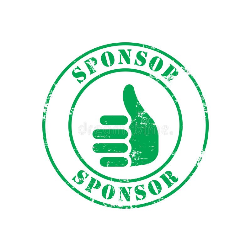 Thumb Stamp with Solid Color & Grunge Effect Stock Vector ...