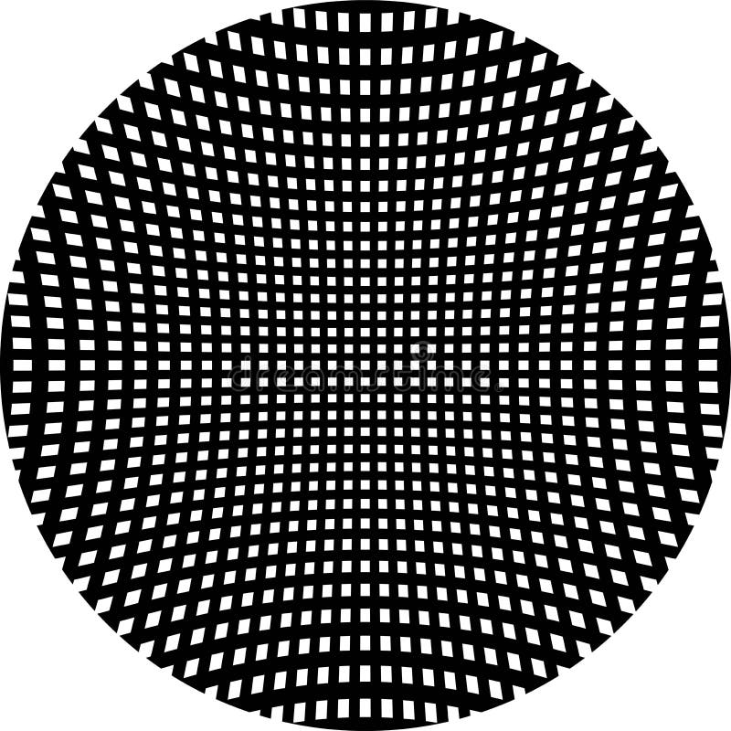 Circle Shape Vector with Black Grid Pattern Stock Vector - Illustration ...