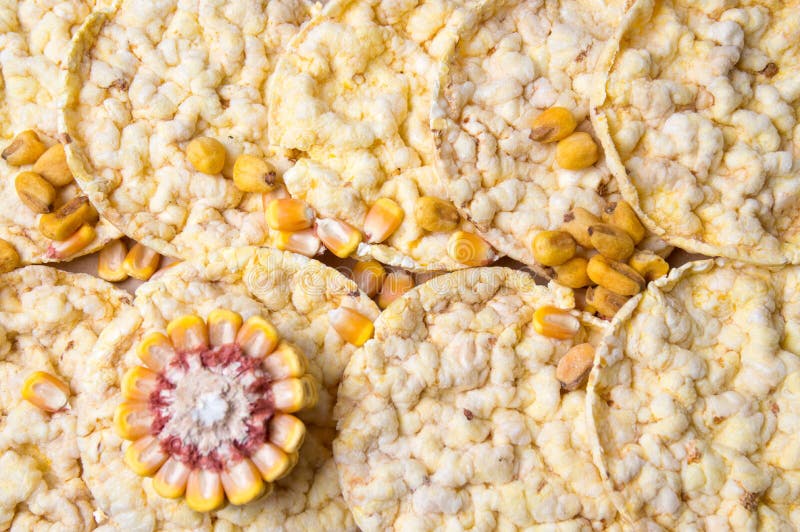 Circle shaped corn snacks stock photo. Image of breakfast - 85998414