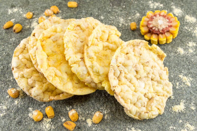 Circle shaped corn snacks stock image. Image of closeup - 82513541