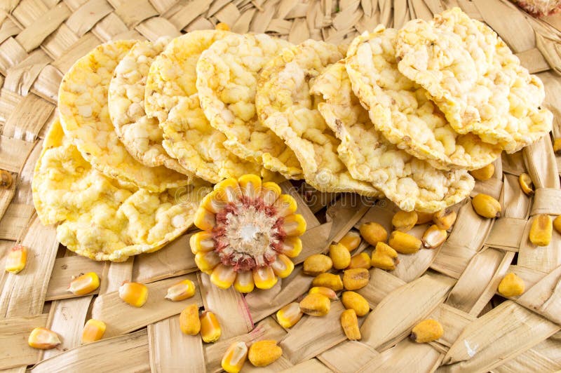 Circle shaped corn snacks stock image. Image of closeup - 82513541