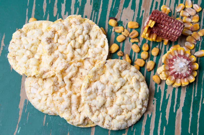 Circle shaped corn snacks stock photo. Image of breakfast - 85998414