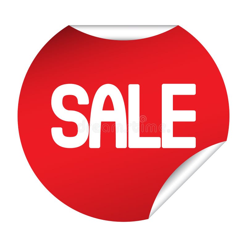 Circle Shaped Sale Sticker stock illustration. Illustration of pricing ...