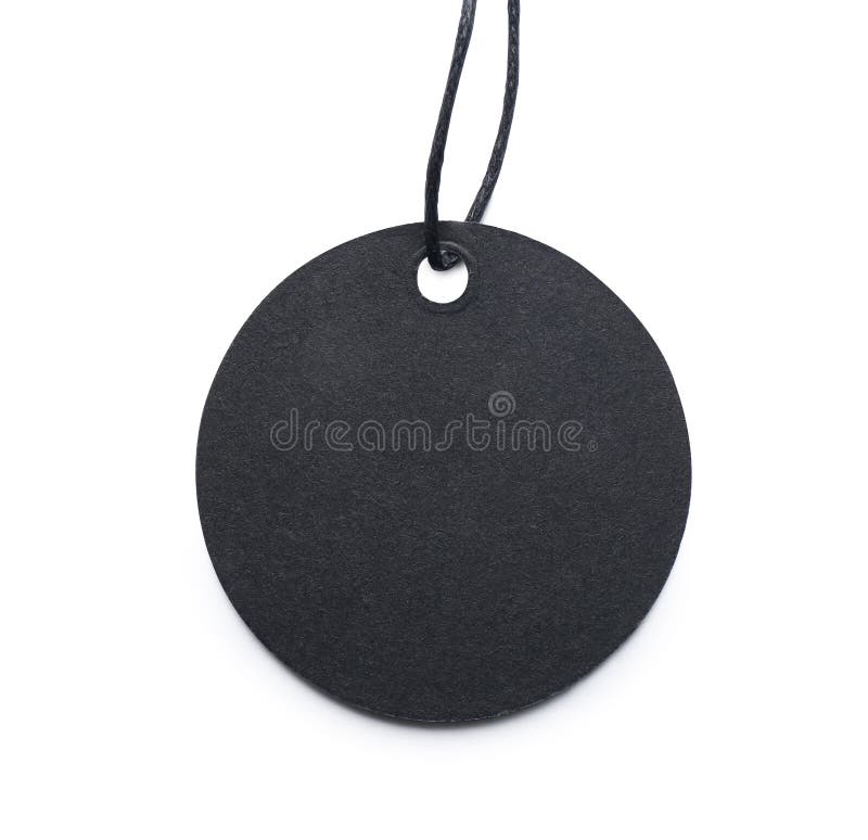 Circle Shaped Tag with Space for Text Isolated on White, Top View Stock ...