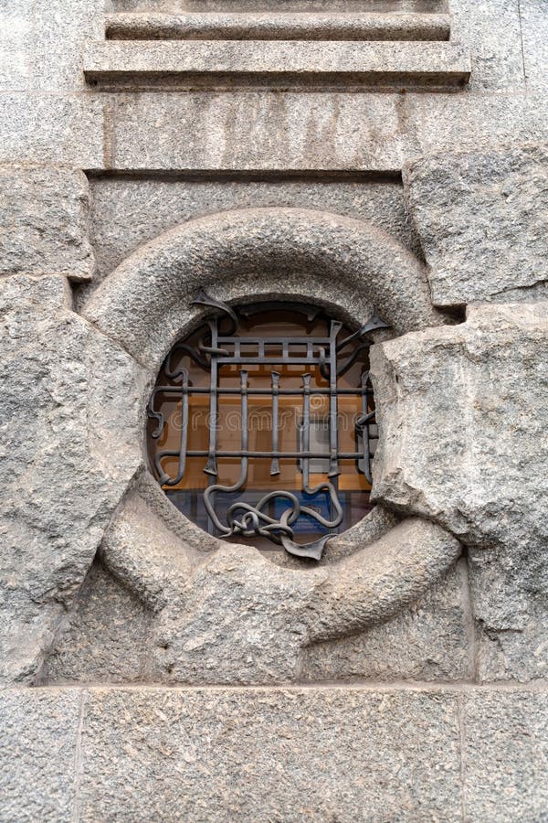 Circle Shaped Window on an Old Italian Building Stock Image - Image of ...