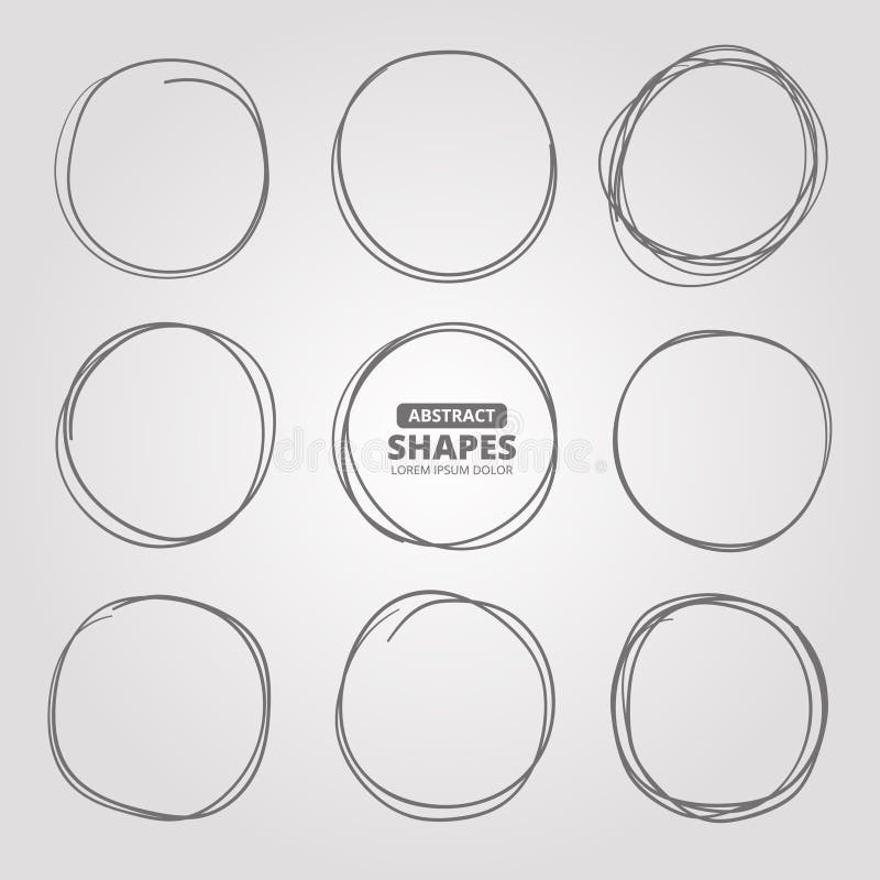 Circle Shapes. Abstract Black Forms for Text Selection Stock Vector ...