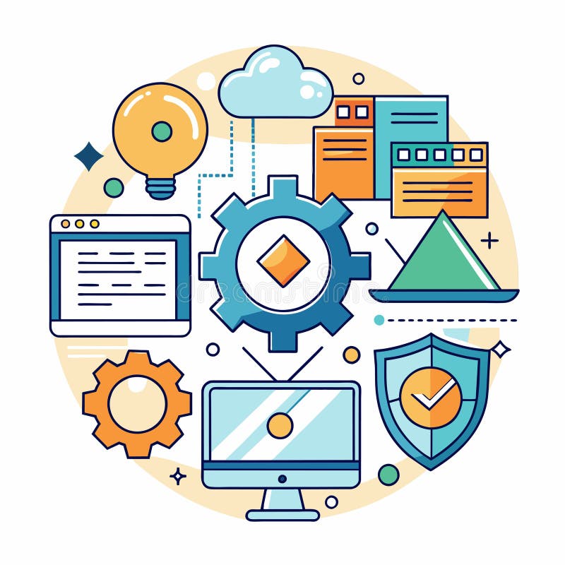 Digitalization Circle Stock Illustrations – 603 Digitalization Circle ...