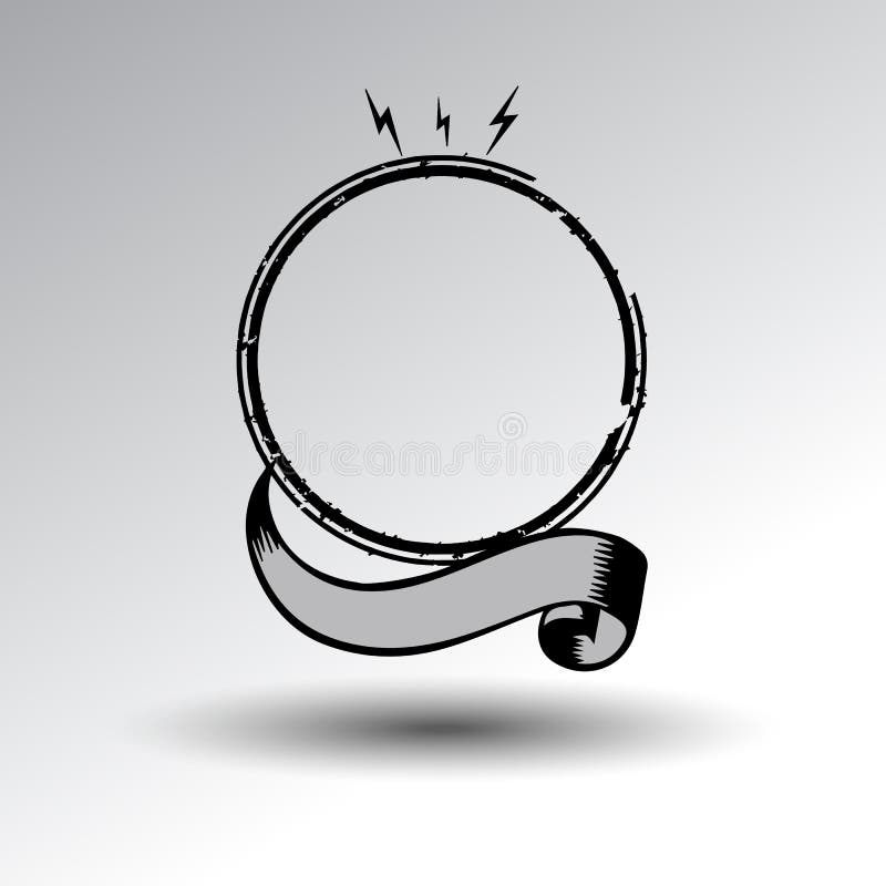 Circle Sign Icon Symbol Template Abstract Label Sign Character Stock ...