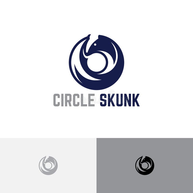 Circle Skunk Cute Little Animal Nature Logo Stock Illustration ...