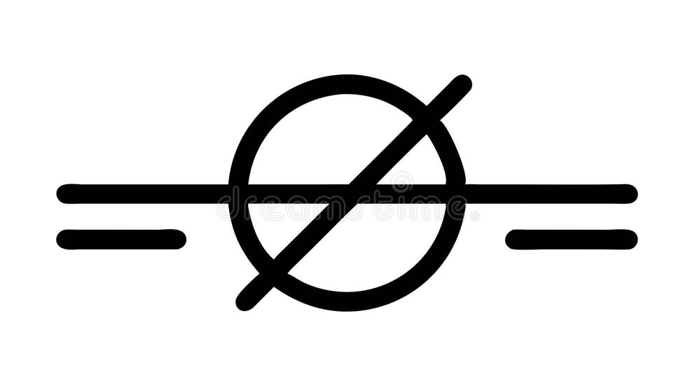 Circle with Slash Icon Representing Negation Not Allowed , Vector ...