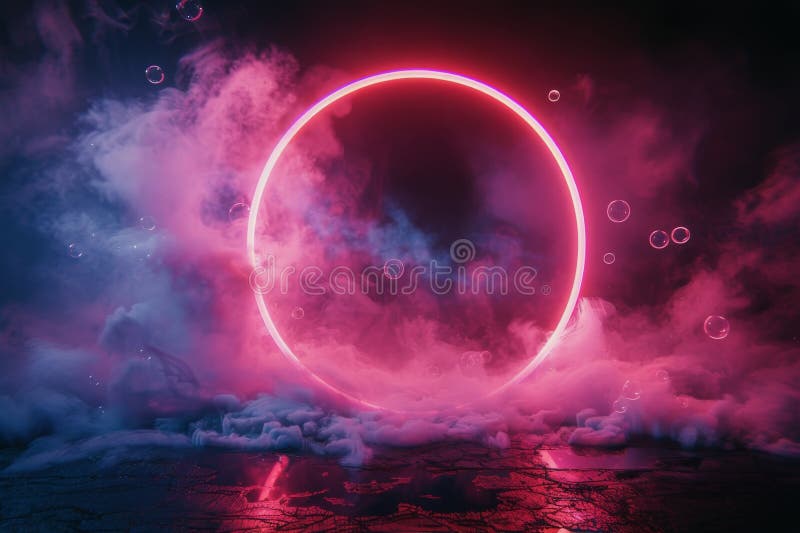 Circle of Smoke Floating on Body of Water Stock Photo - Image of ...